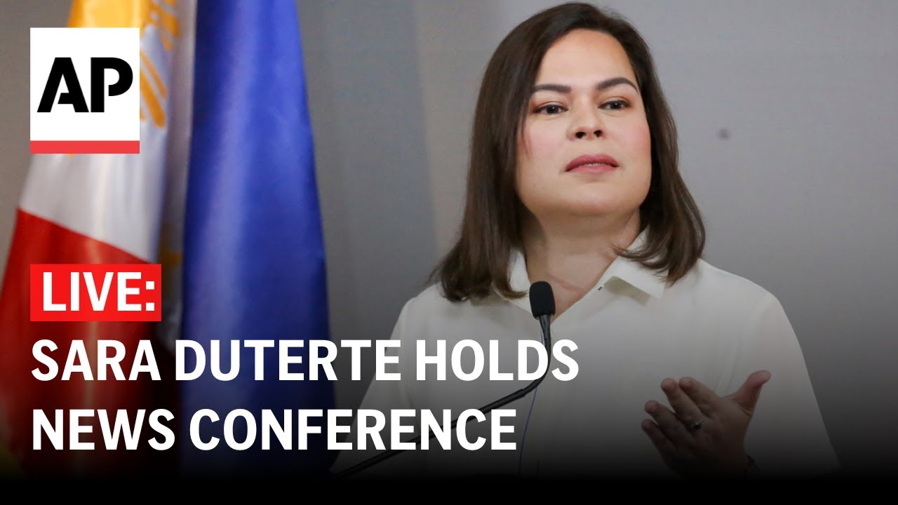 LIVE: Sara Duterte holds press conference following Rodrigo Duterte's ...