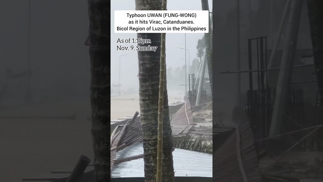 Typhoon UWAN (FUNG WONG) hits #catanduanes #bicol #philippines # ...